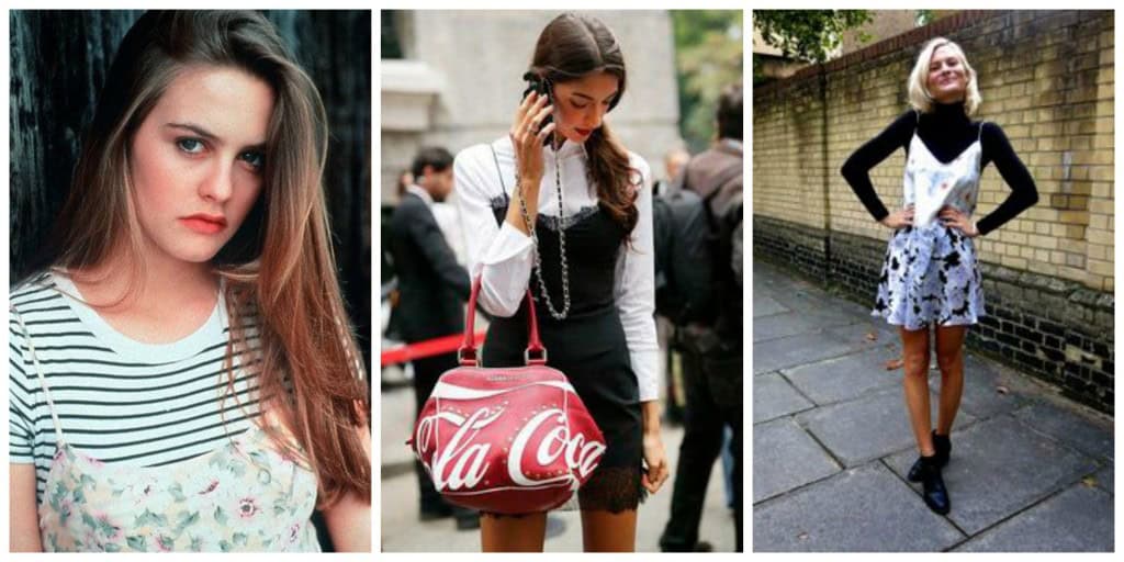 Slip Dresses Over T-shirts: This 90s Trend Is Back! - The Fashion Tag Blog